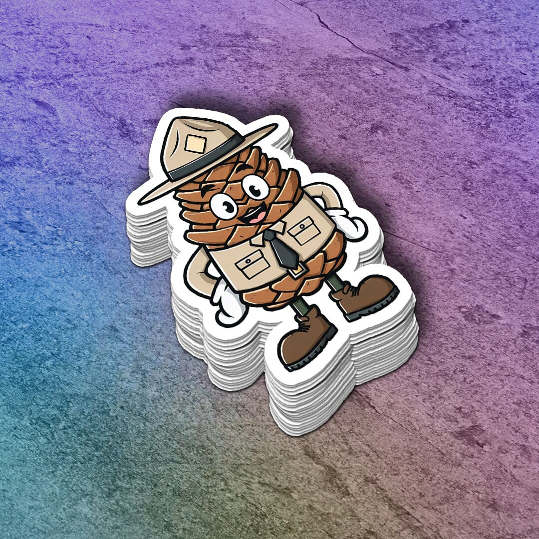 Ranger Picora Pinecone Forest Ranger Sticker | Cute Cartoon Park Patrol ...