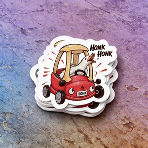 Silly Goose Sticker: "honk! Honk!" Road Rage Vinyl Decal (dishwasher ...