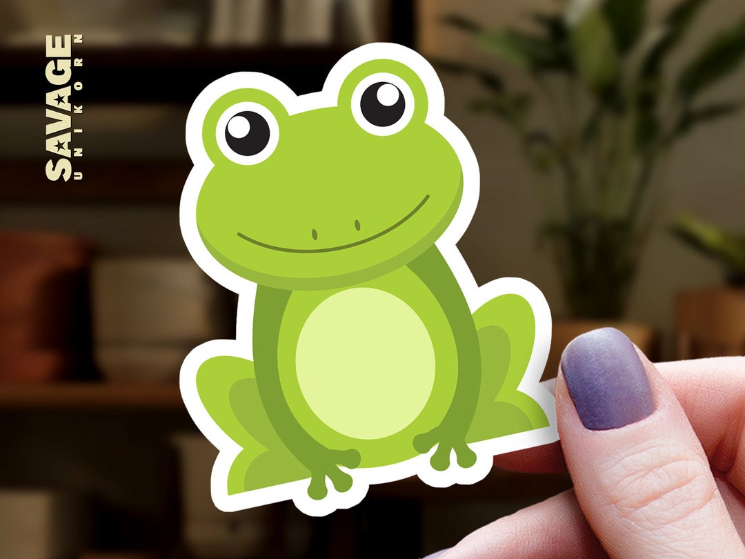 100% Waterproof Green Frog Vinyl Sticker! Our Froggie Decals Ship Free ...