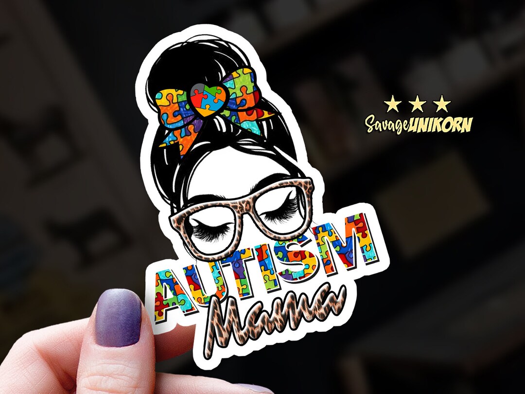 Savage Unikorn Prospun Autism Mama Cheetah Print Vinyl Sticker! Our 100 ...