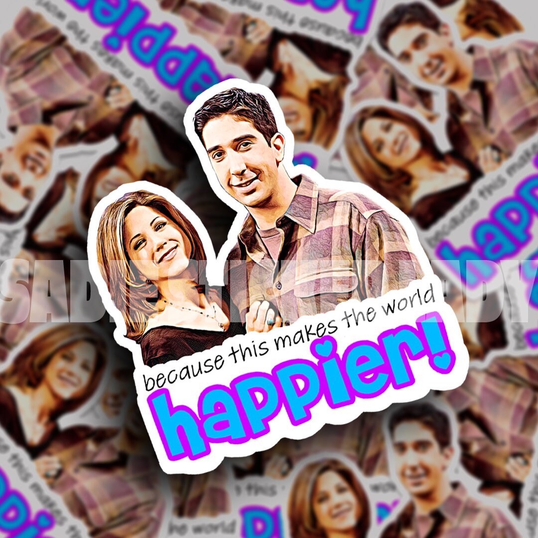 Friends TV Show Ross and Rachel Vinyl Sticker 100% Waterproof - Etsy ...