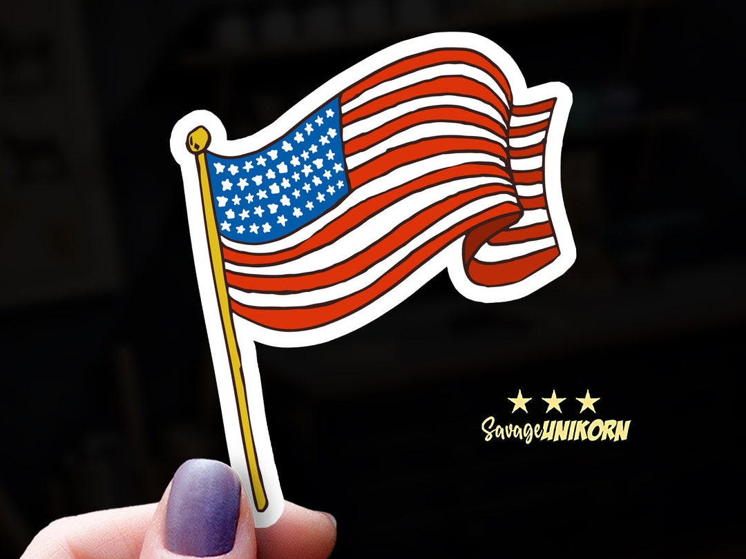 American Flag Stars and Stripes Sticker | Patriotic Decal | USA Pride ...