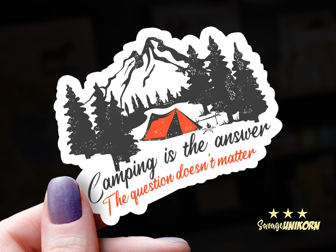 Camping Sticker | Adventure Decal | Outdoor Hiking Décor | Wanderlust ...