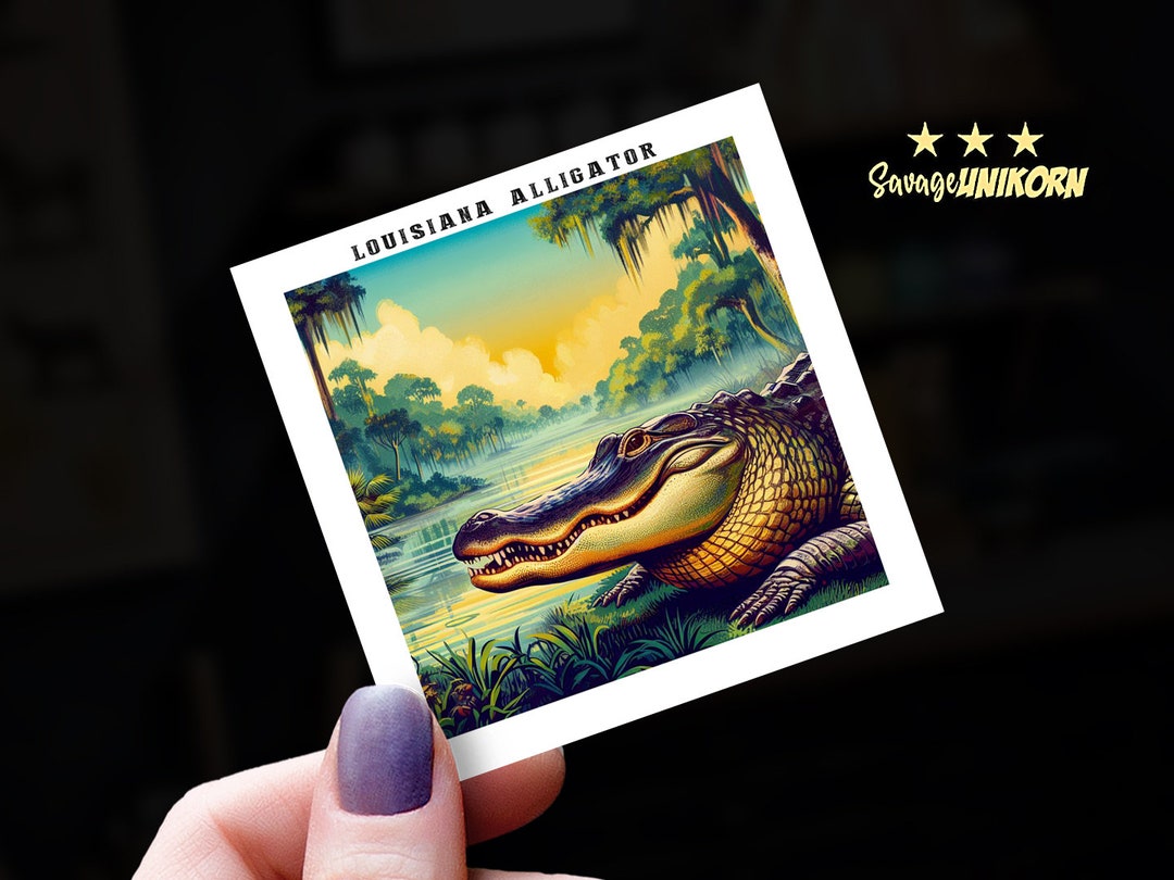 Alligator Sticker Louisiana Souvenir | Wildlife Decal |travel Laptop ...