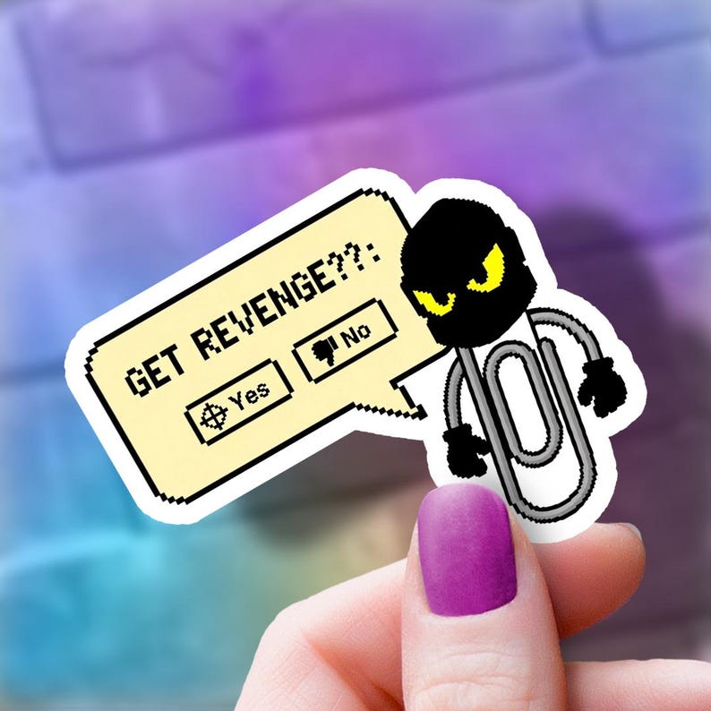 Funny HR Humor Sticker: "get Revenge?" - Darkly Disturbing Decal ...