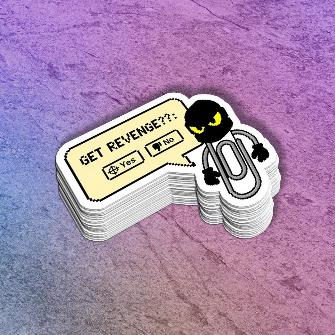 Funny HR Humor Sticker: "get Revenge?" - Darkly Disturbing Decal ...