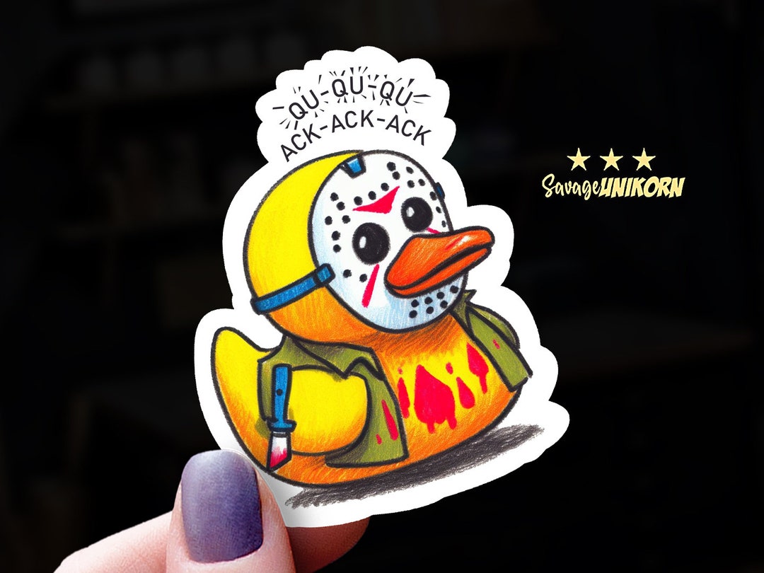 Jason Voorhees Rubber Duckie Sticker Horror Sticker Slasher Sticker ...