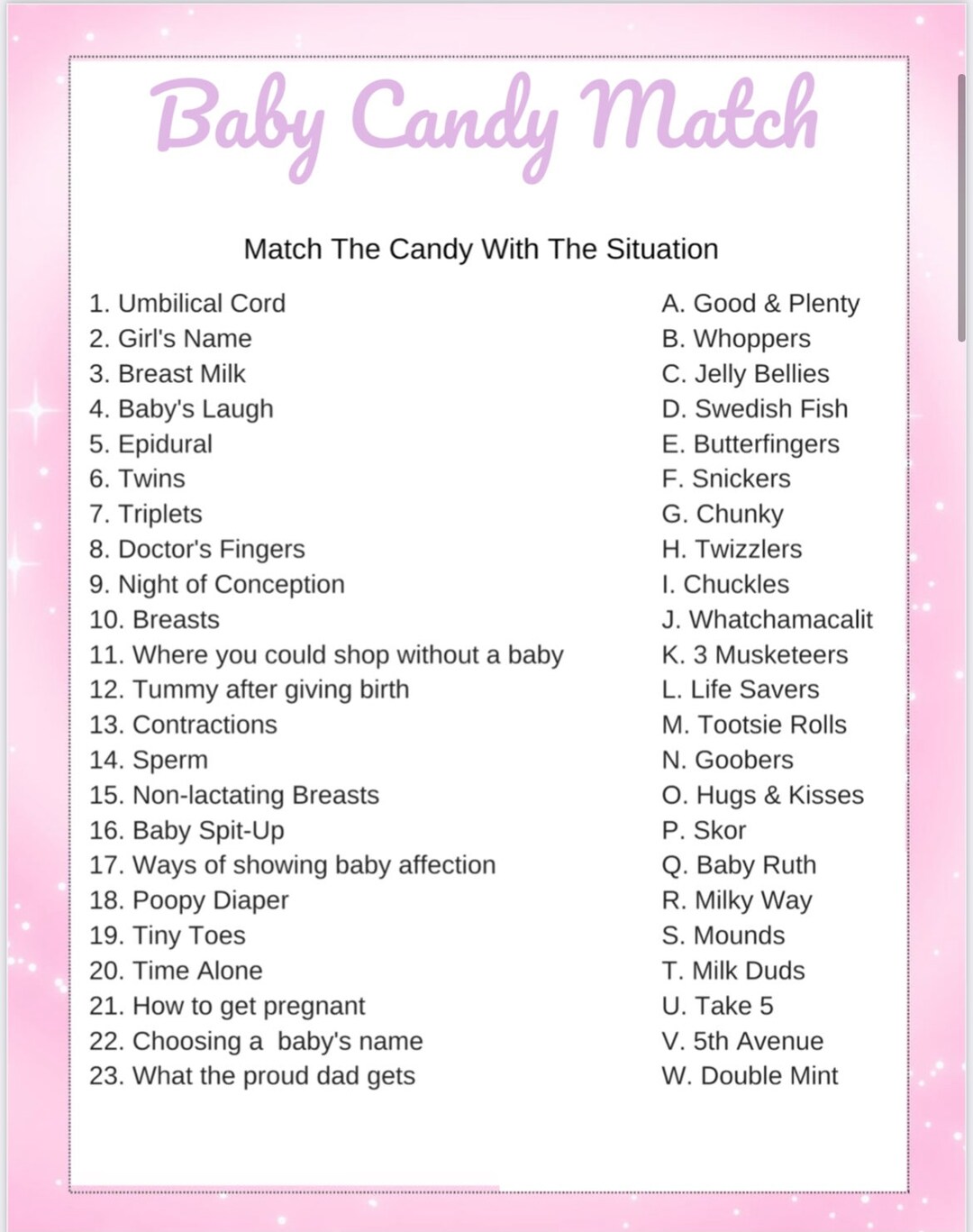 Girl Baby Shower Games - Etsy