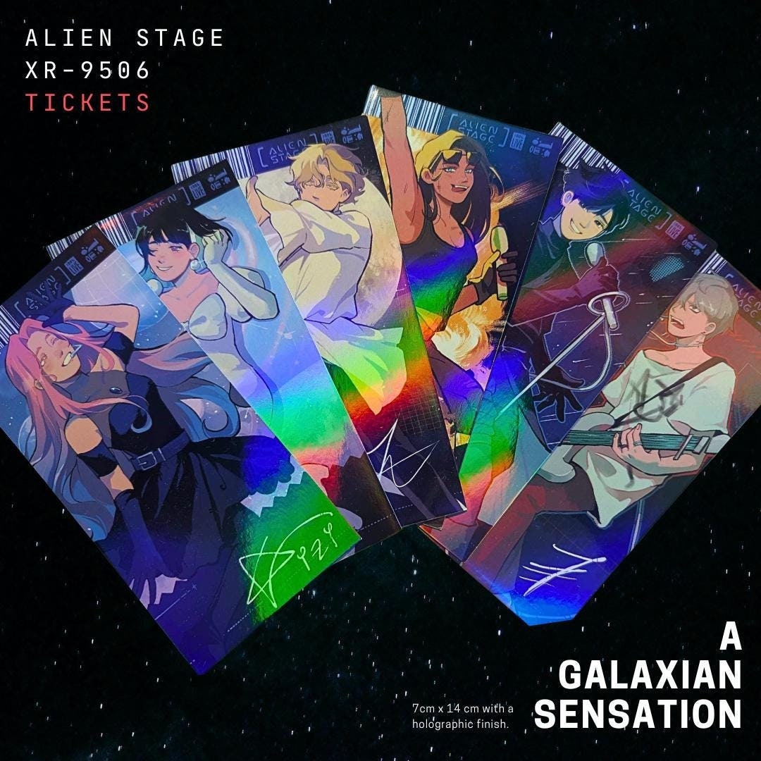 ALIEN STAGE (ALNST) Holographic Bookmarks/tickets - Etsy