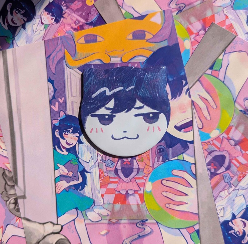 OMORI & MARI Cat-shaped Buttons Cute Game Gift - Etsy