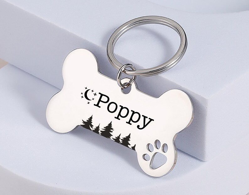 Engraved Dog Name Tag Pet Dog Tag Custom Dog Tag Pet Dog ID Tag Puppy ...