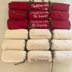 Fabric Crackers Christmas, Xmas Personalised Table Crackers, Made for ...