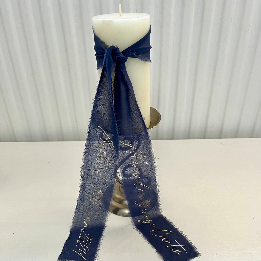 Ribbon for Candle Christening/ Baptism Ribbon Personalised Keepsake ...
