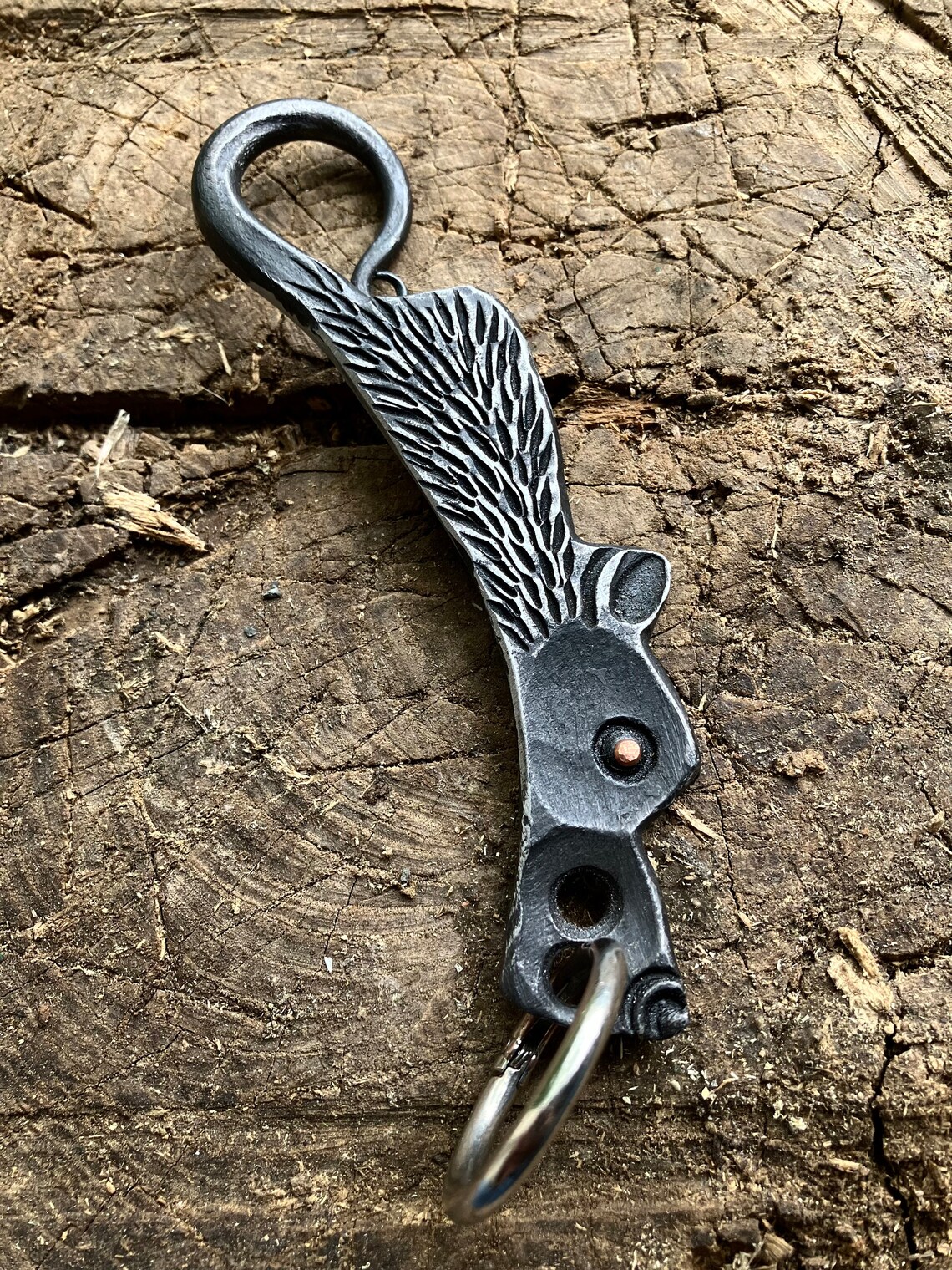 Forged Wolf Head Belt Key Holder - Etsy