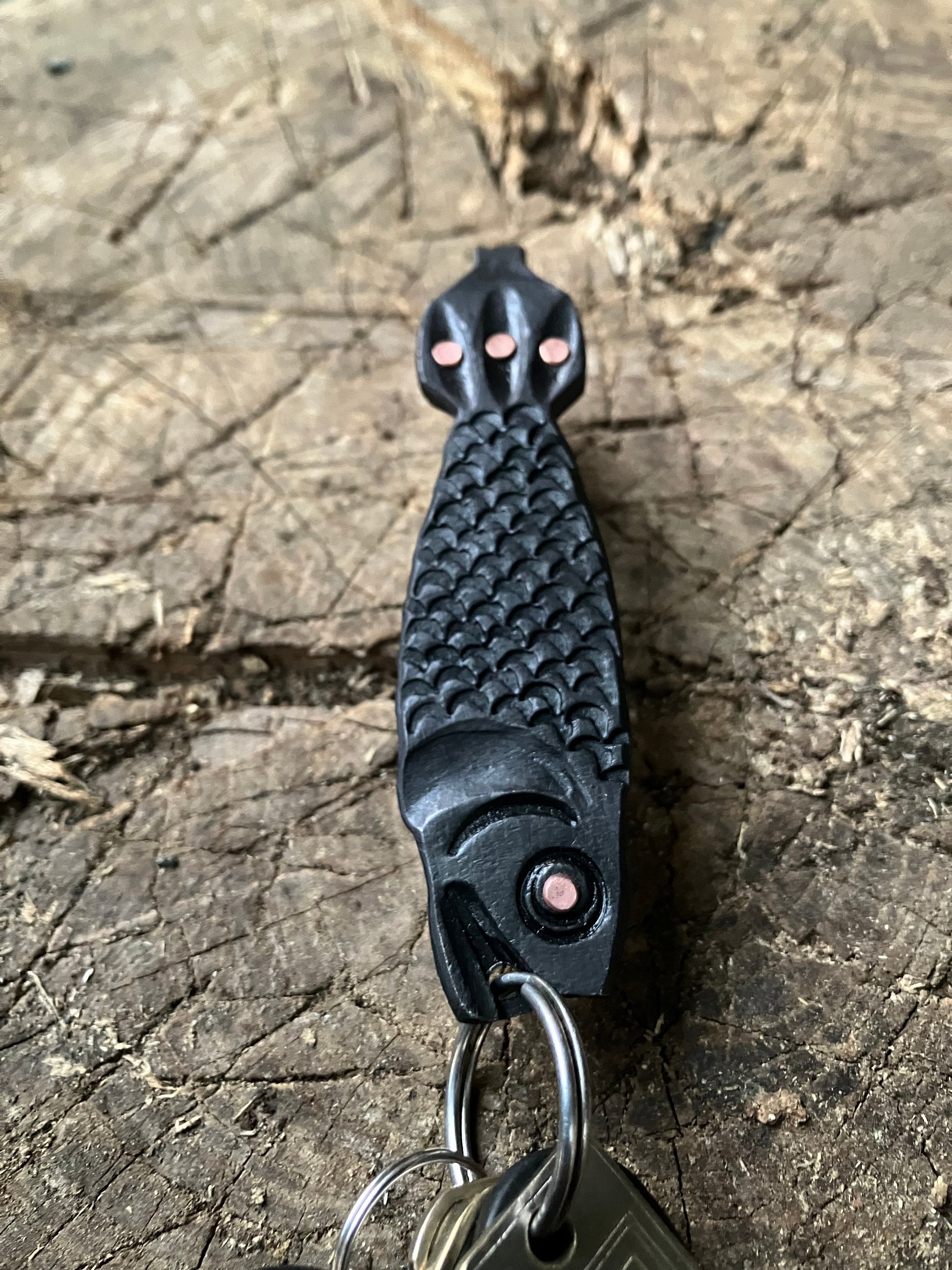 Forged Fish Keychain Belt Hook - Etsy