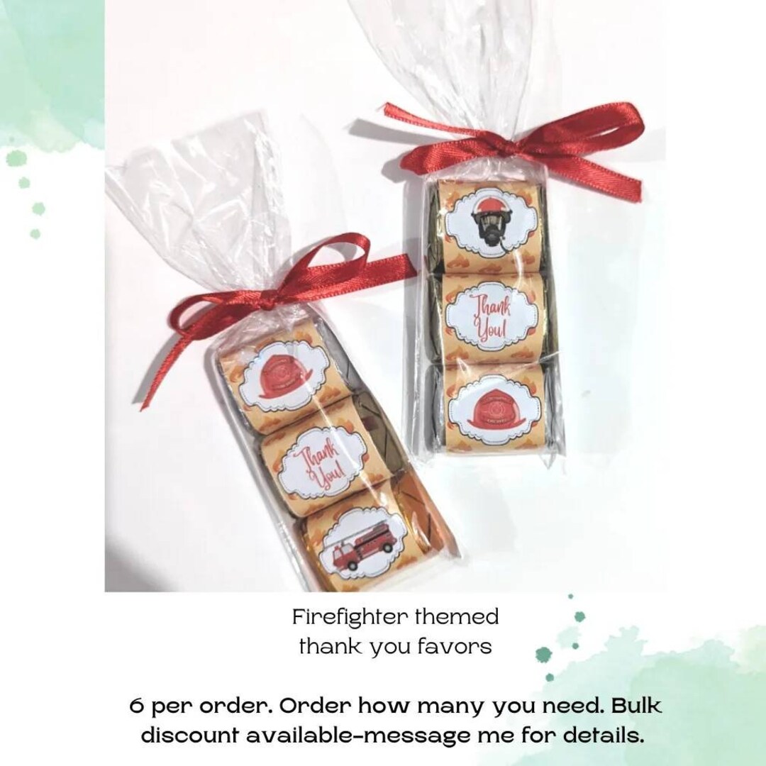 Firefighter, First Responder, Thank You Favors for a Random Act of ...