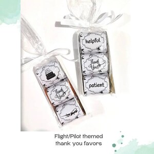 Flight Attendant, Pilot, Airline, Travel, Thank You Favors. Mini Treats ...