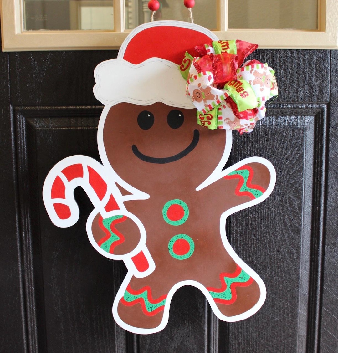 Gingerbread Man Door Hanger - Etsy