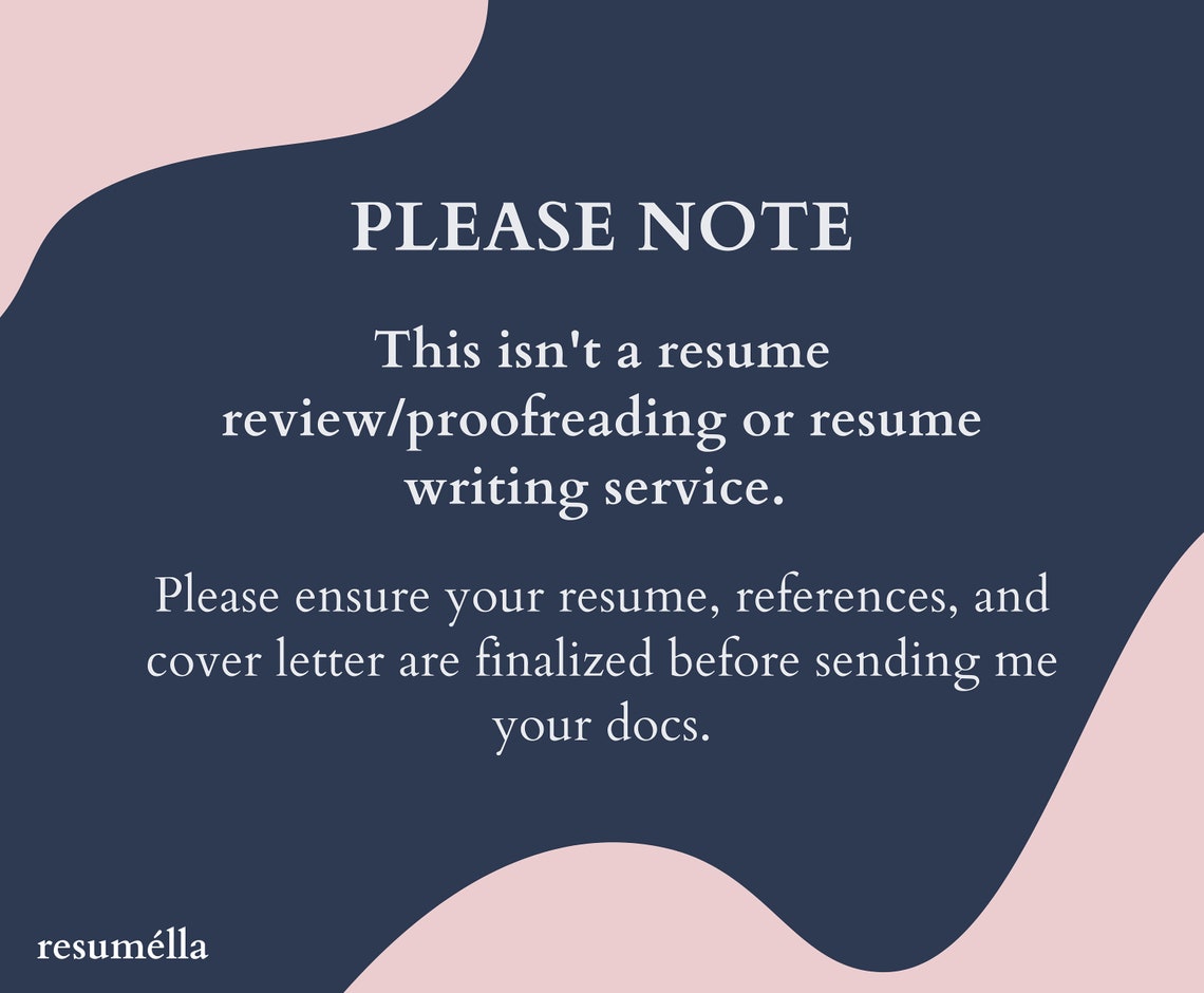 Resume Template Fill-in Service, 1 Page Resume Template With Cover ...