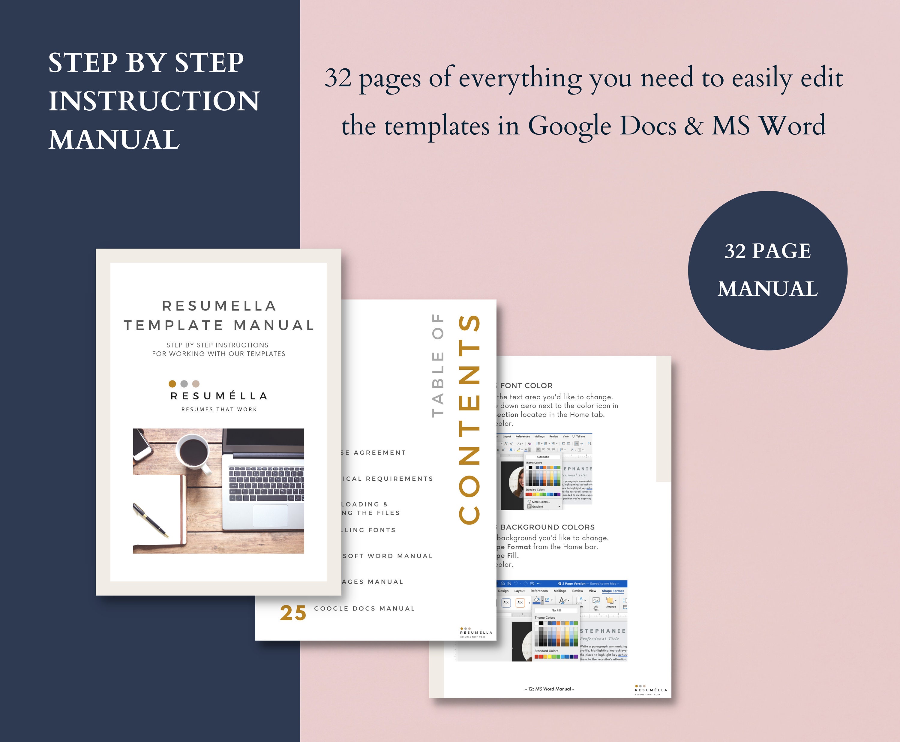 Creative Resume Template for Word, Google Docs Resume, Clean Resume ...