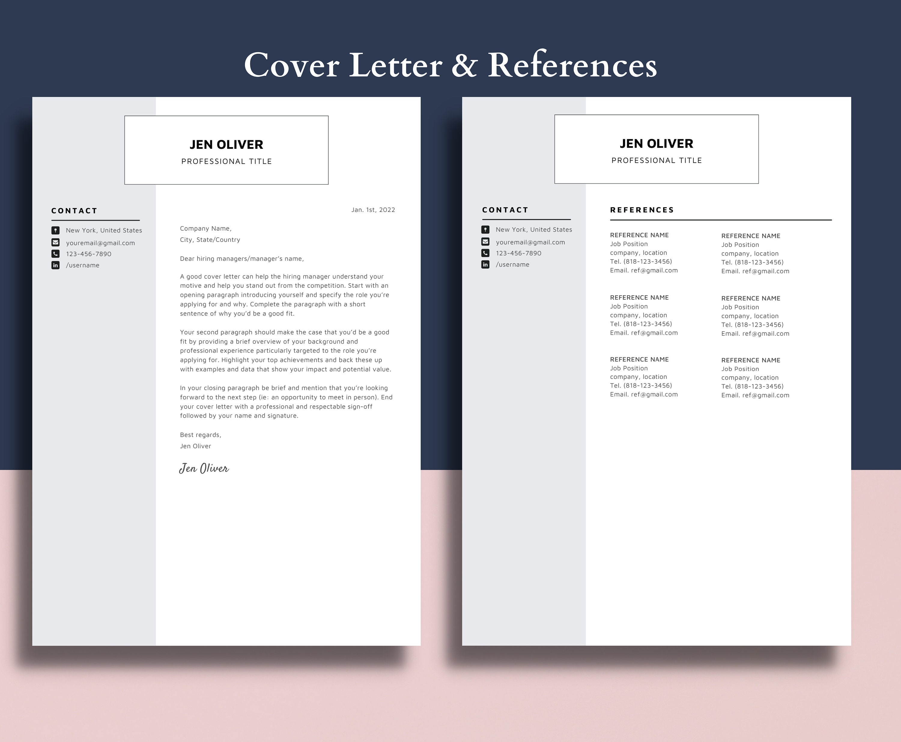 Clean Resume Template for Google Docs, Word and Pages, Google Docs ...