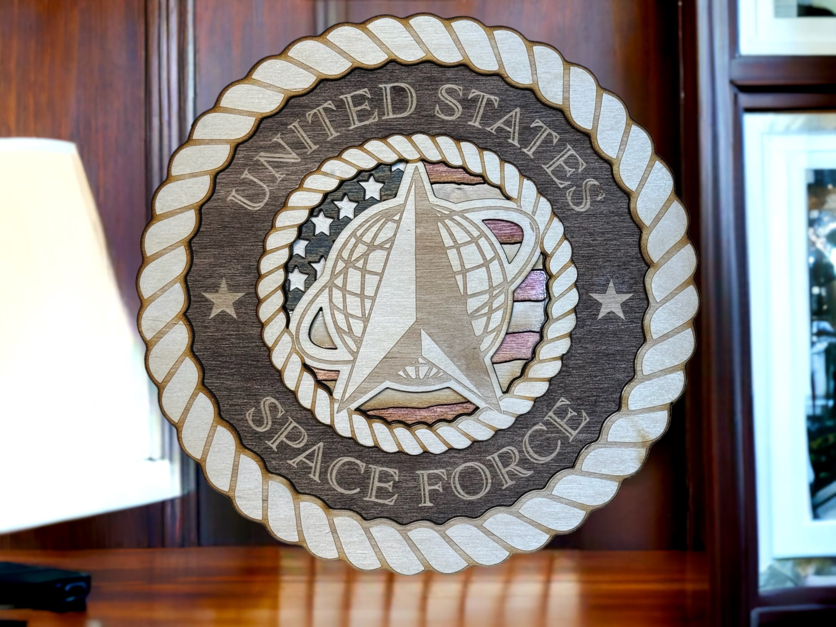 USA Space Force Plaque Insignia | 8in X 8in | Military | Laser Cut ...