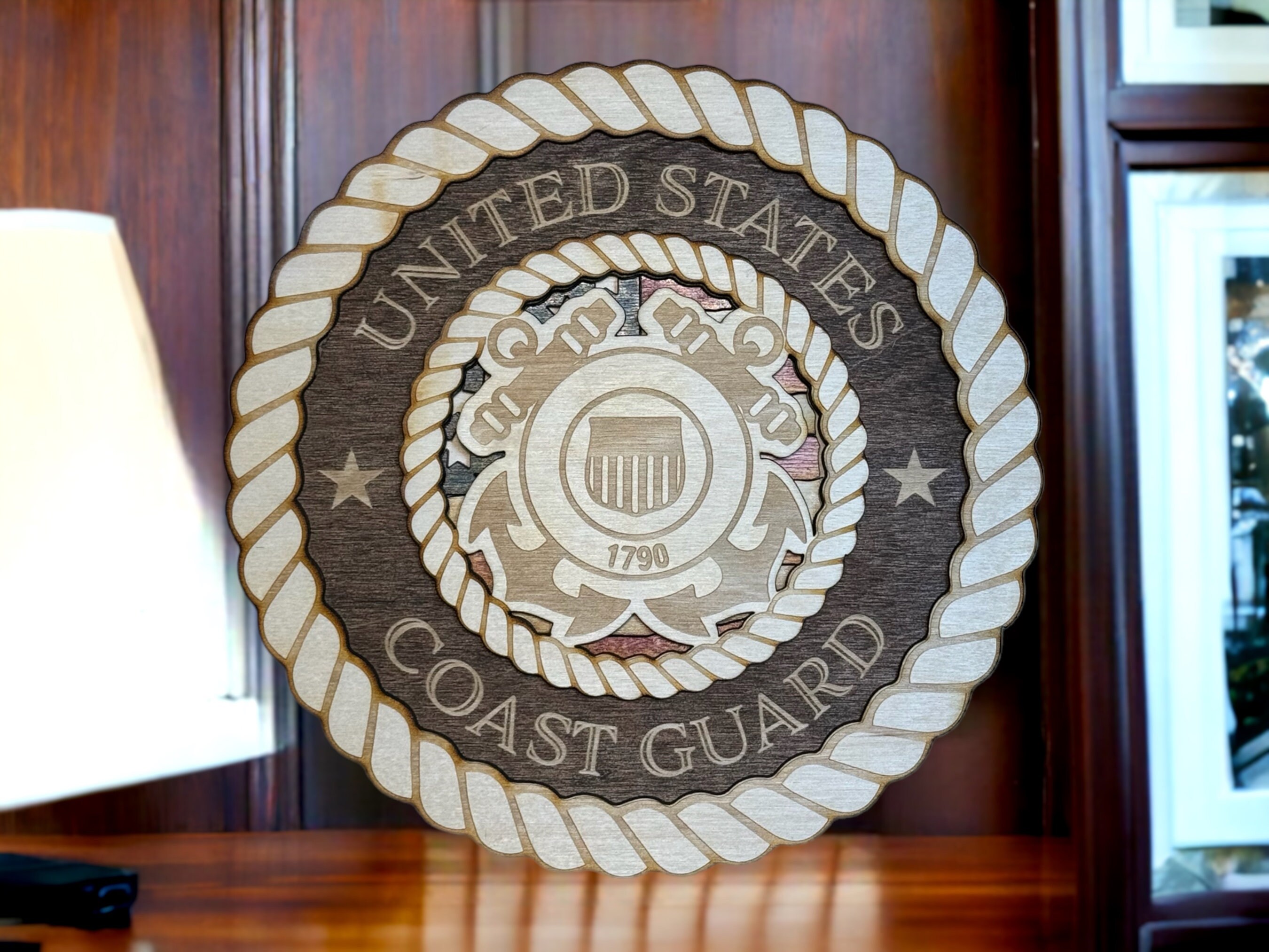USA Coast Guard Plaque Insignia 8in X 8in Military Laser - Etsy