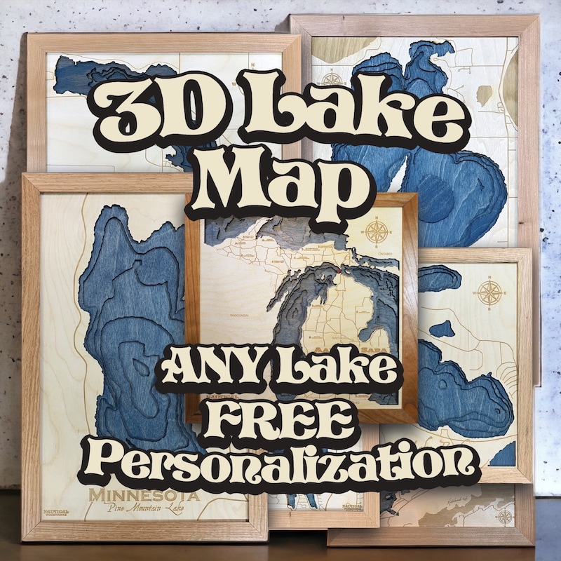 Lake Map - Etsy