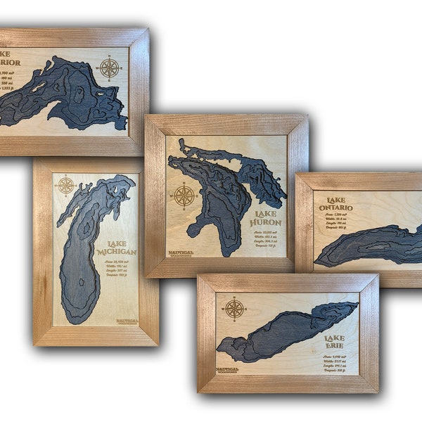 Laser Cut Lake Chart - Etsy