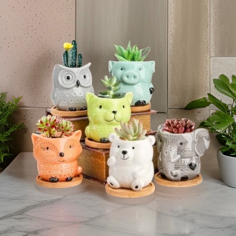 Cartoon Pot Plant - Etsy