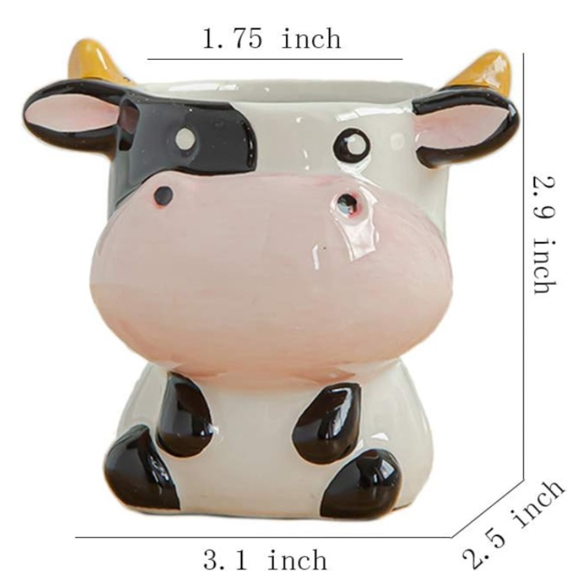 Cow Candle, Mini Ceramic Planter, Natural Soy Wax, Farmhouse Decor - Etsy