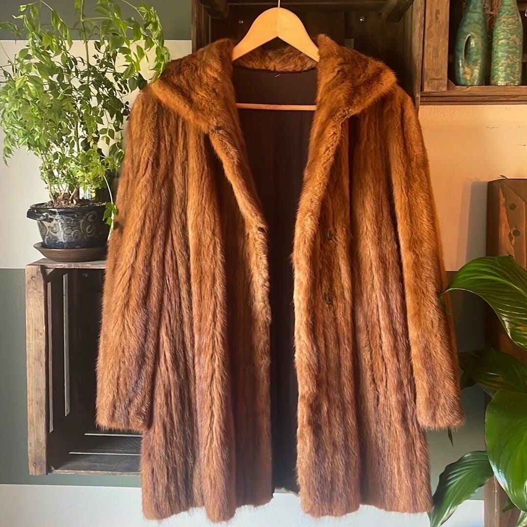 VTG Mink Fur Coat - Etsy