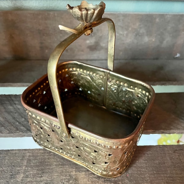 Brass Basket - Etsy