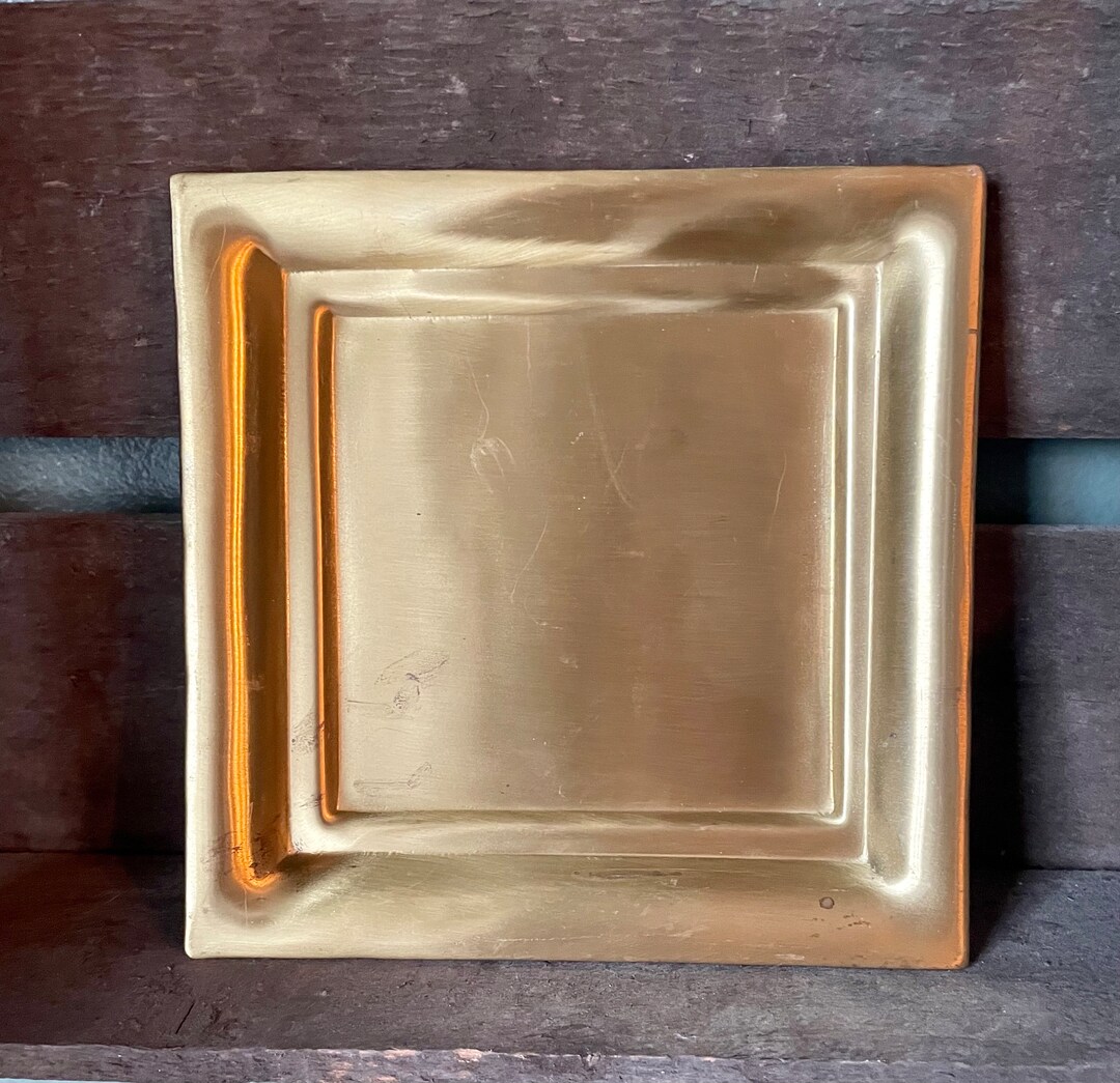 Vintage Brass Pillar Candle Trays-set of 2 - Etsy