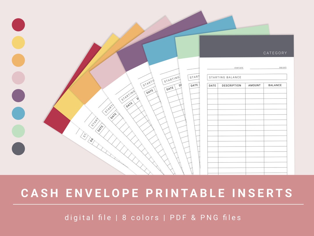 Cash Envelope Tracker, Money Tracker, Cash Tracker Sheet, Budget ...