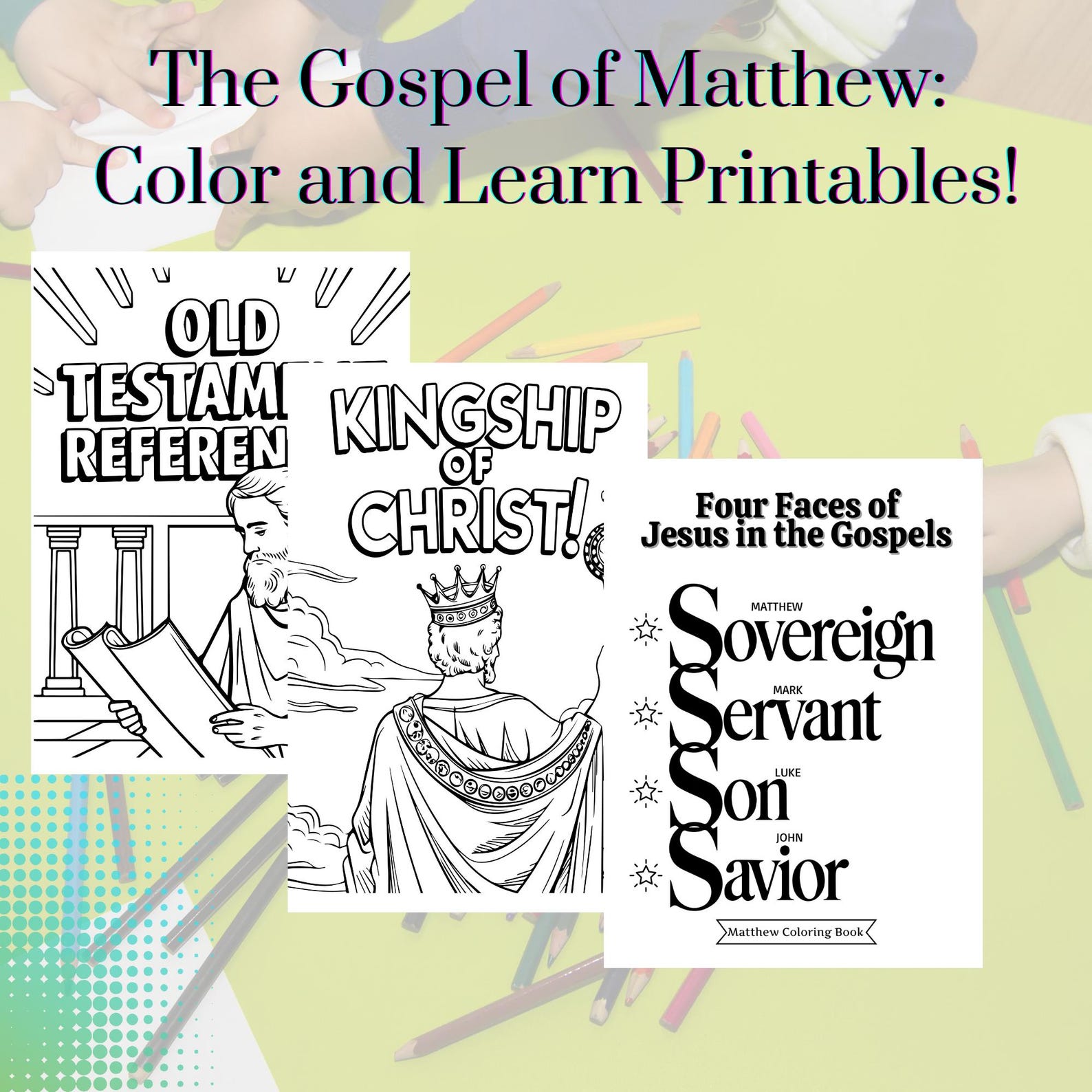 The Gospel of Matthew: Color and Learn Printables - Etsy