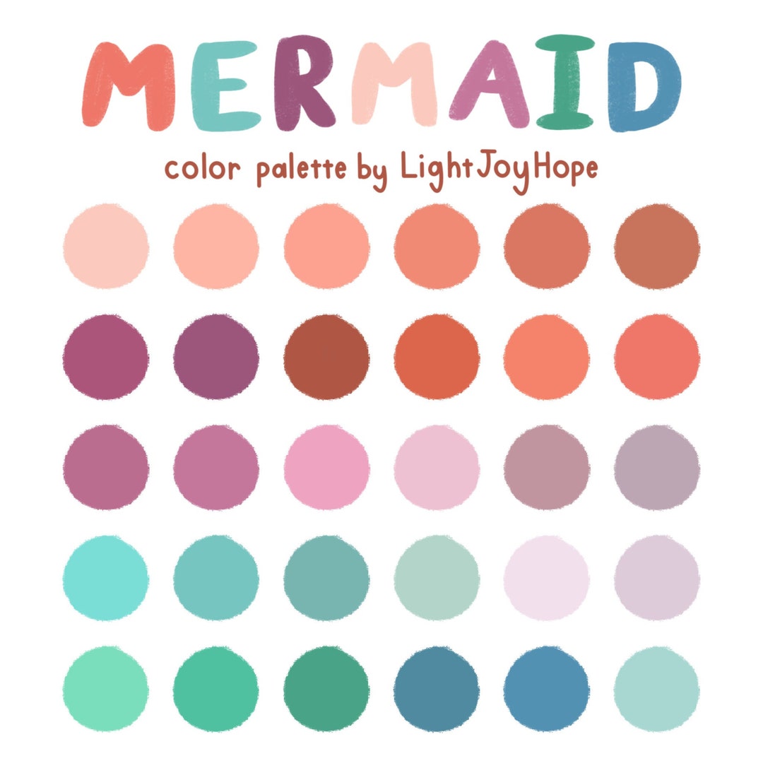 Mermaid Color Palette for Procreate - Etsy