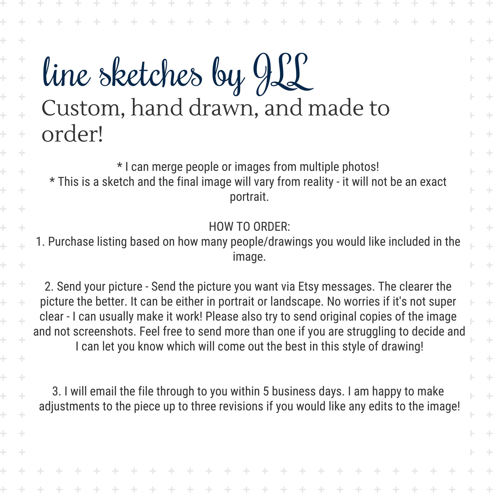 Custom Digital Line Sketch ( 4 - 7 People) -- From Your Picture! - Etsy