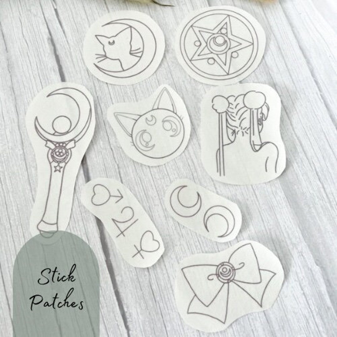 Embroidery Patches Sailor Moon for Embroidering Yourself, Sticknstitch ...