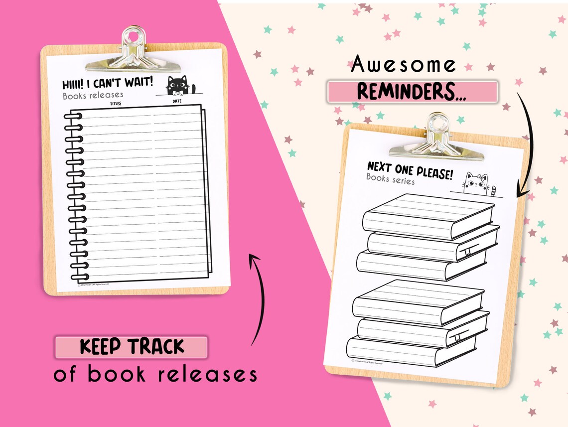 Funny PRINTABLE Reading Planner cat Book Tracker Reading Log Book ...