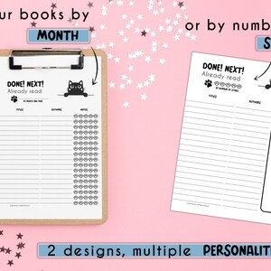 Funny PRINTABLE Reading Planner (cat)- Book Tracker - Reading Log ...