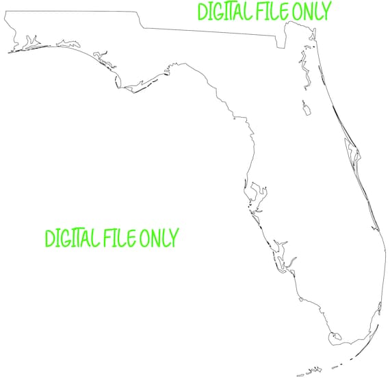 Florida State Digital File Florida Digital File Instant - Etsy