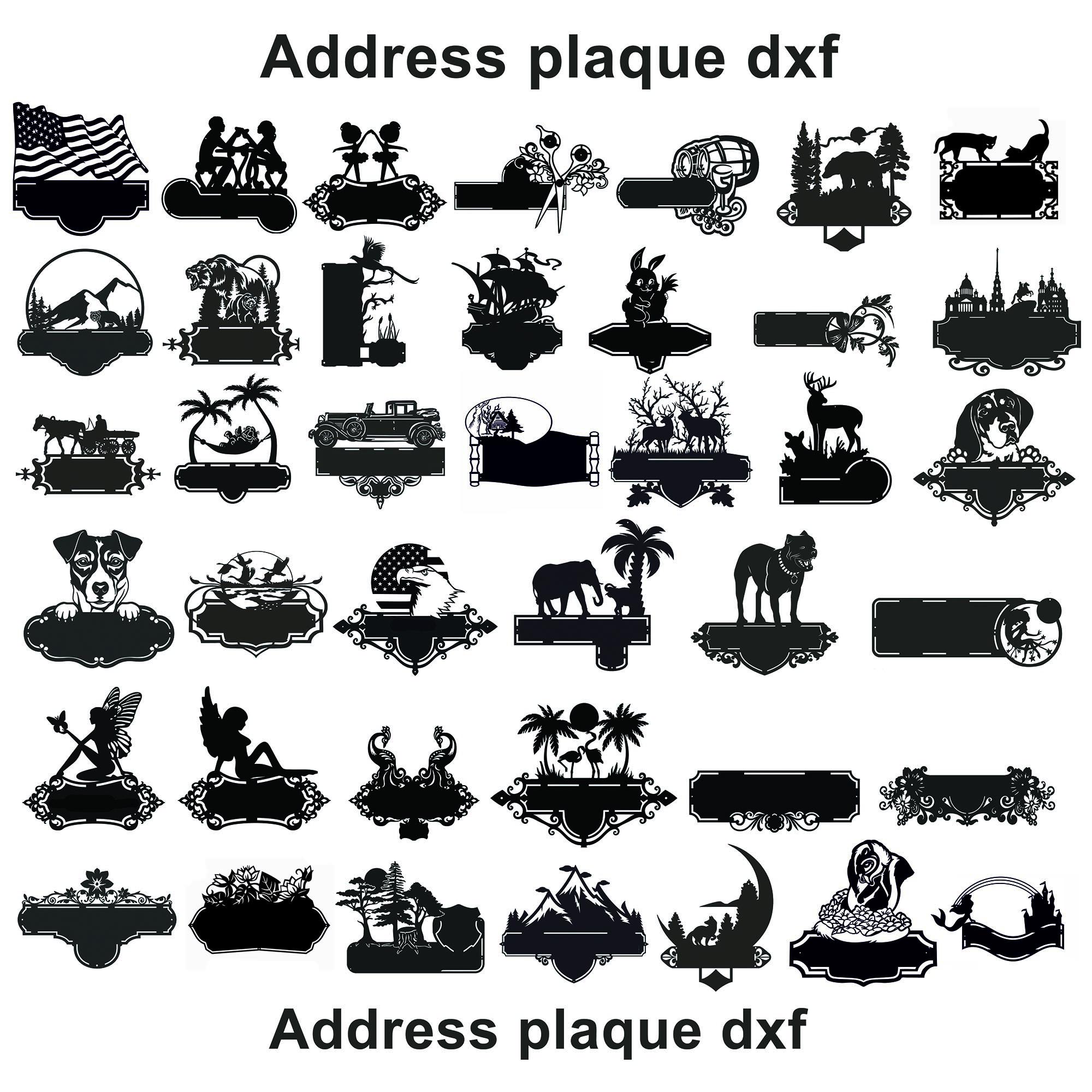 Personalized House Signs Bundle 40 Pieces, Custom Address Sign Laser ...