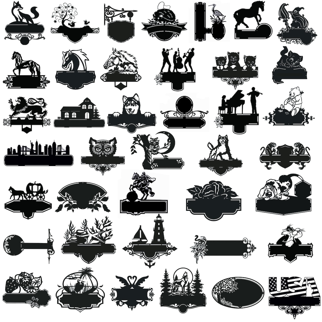 Personalized House Signs Bundle 40 Pieces, Custom Address Sign Laser ...