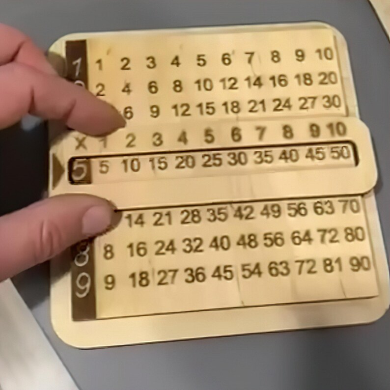 Pythagoras Table Drawing for Laser CNC Machine in DXF Format. Abacus ...