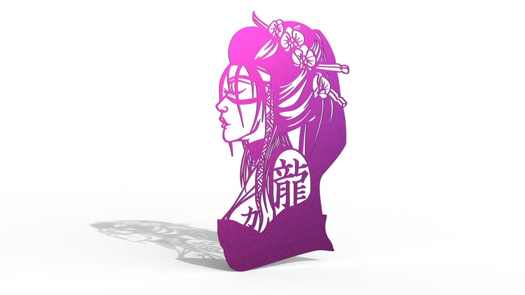 Panel - Geisha - Panel Drawing for Laser CNC Machine. Digital File of ...