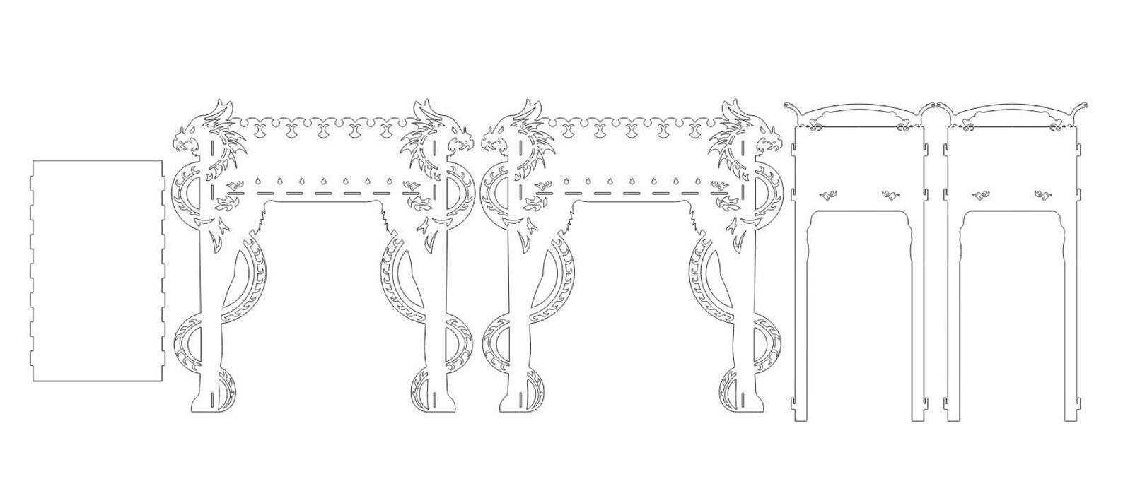 Brazier “dragon” Drawing for Laser and Plasma Cutter in DXF - Etsy