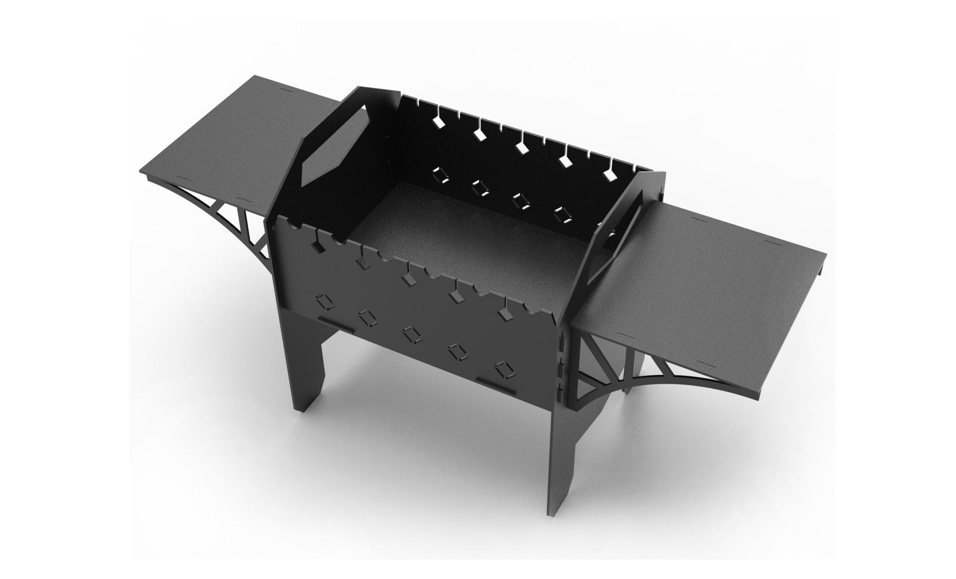 Techno-style Barbecue, in Three Sizes With Removable Shelves - DXF ...