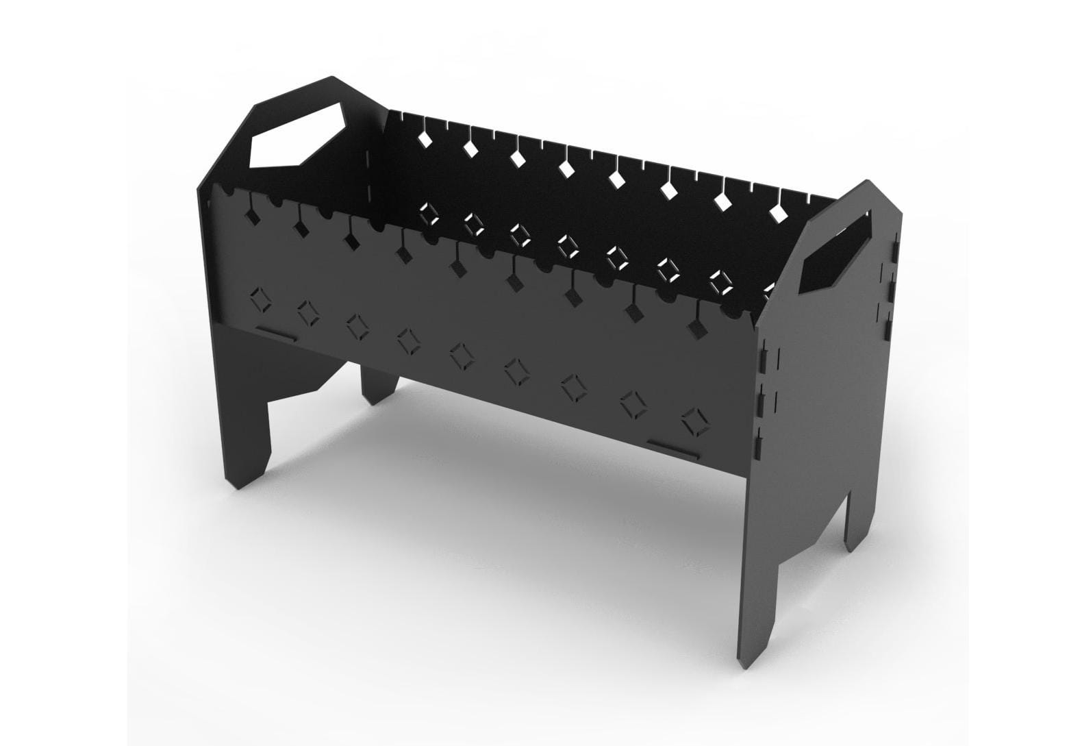 Techno-style Barbecue, in Three Sizes With Removable Shelves - DXF ...