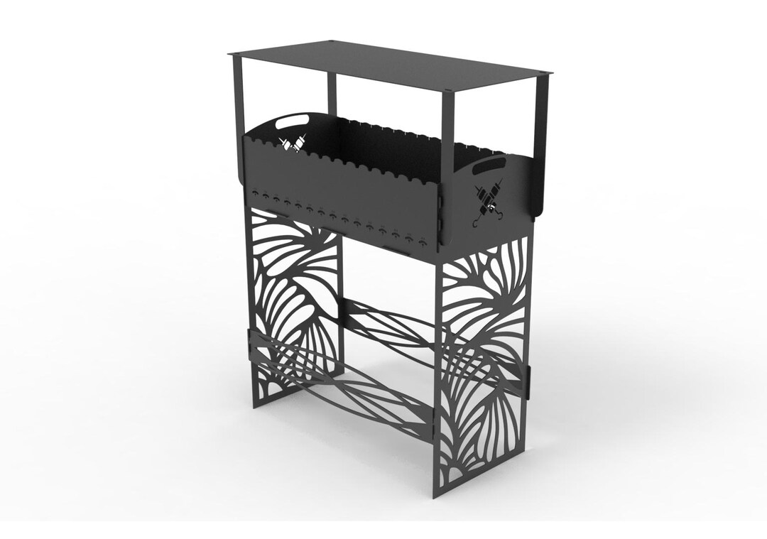 BBQ Grill DXF File: Laser Cut Barbecue With Roof - Etsy